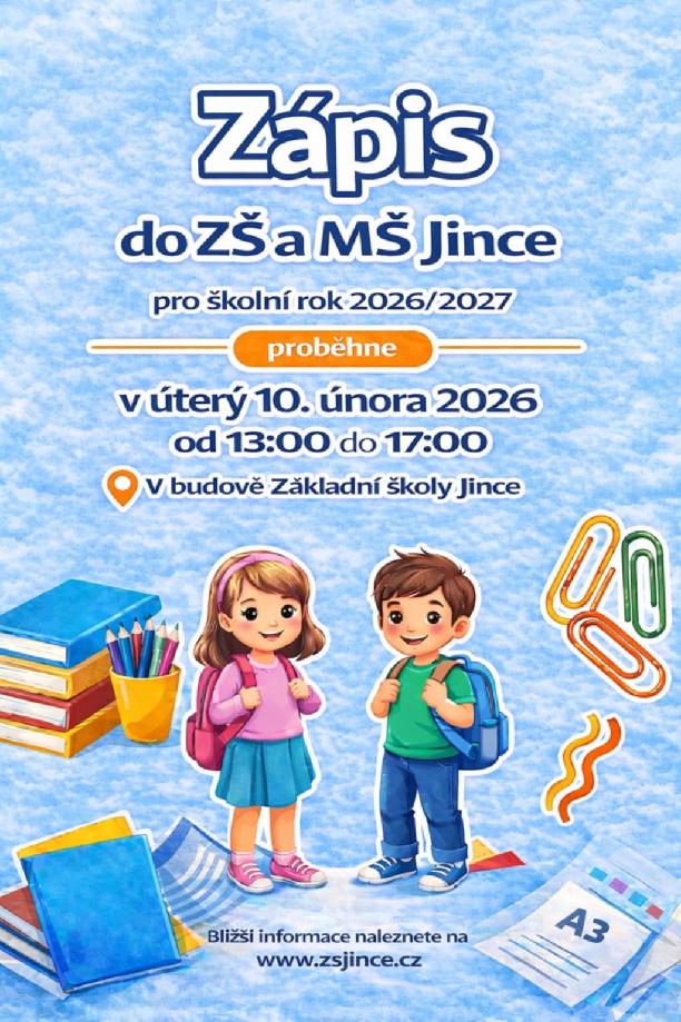 Zápis do ZŠ a MŠ Jince – ZŠ a MŠ Jince